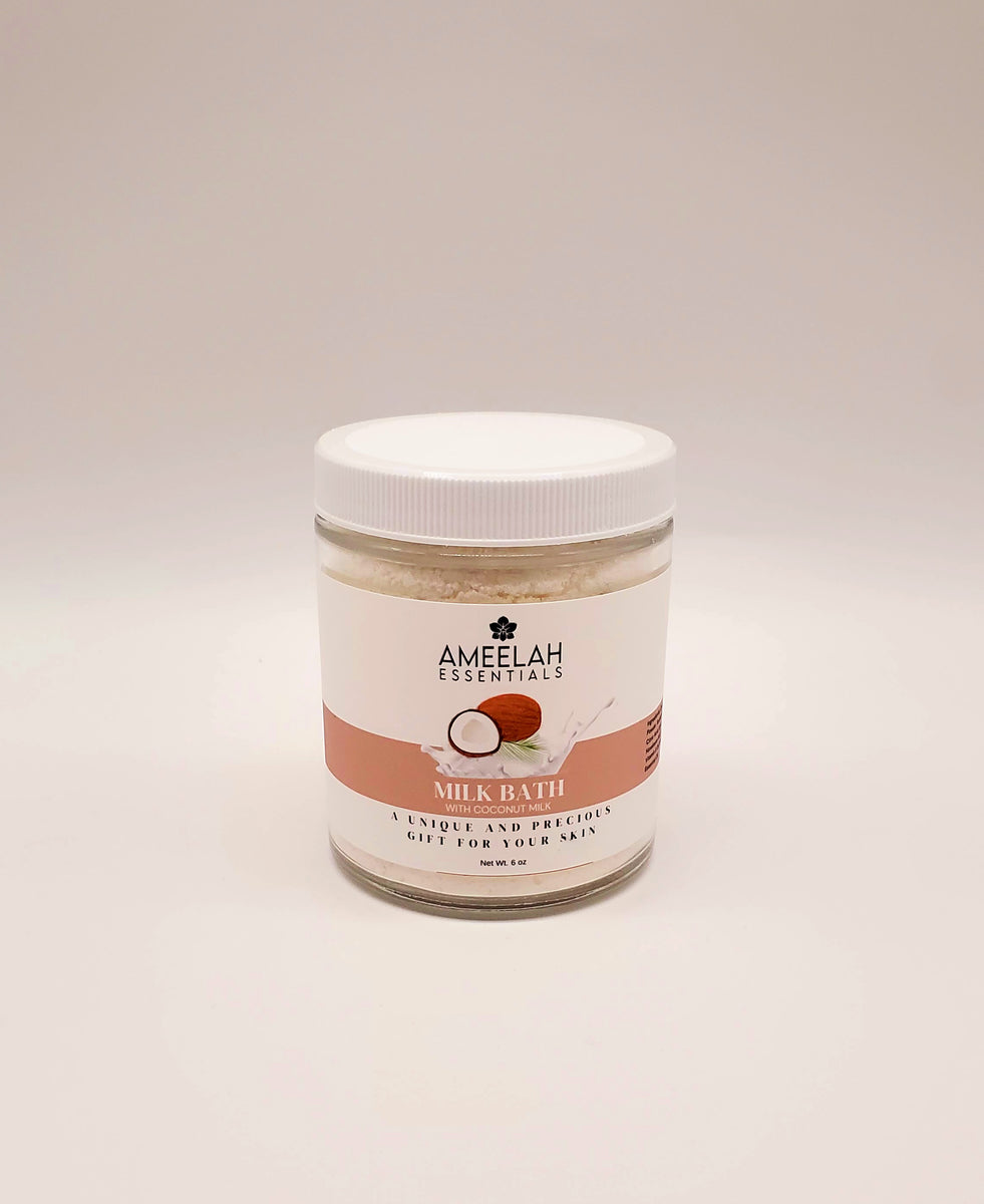 Milk Bath Soak made with COCONUT MILK | Wooden Spoon – Ameelah Essentials