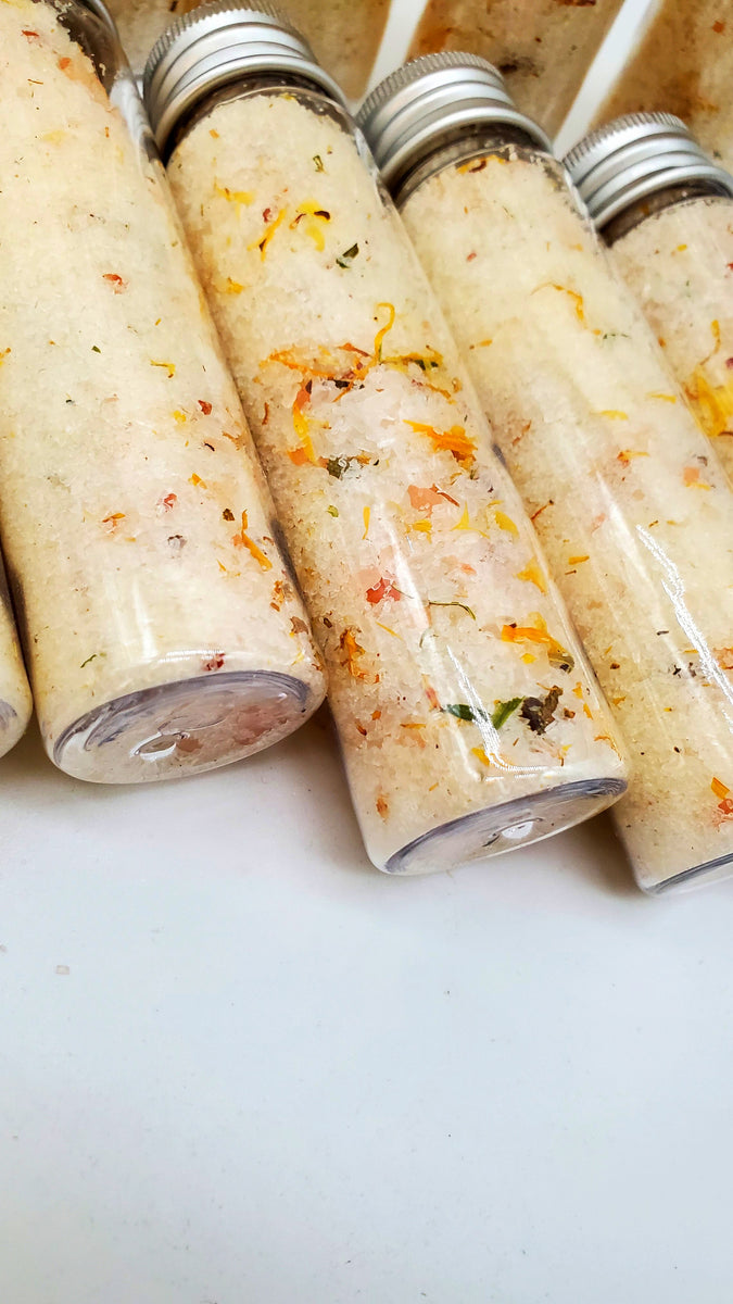 25 Mini Bath Salt Test Tubes | Wholesale Bath Salt – Ameelah Essentials